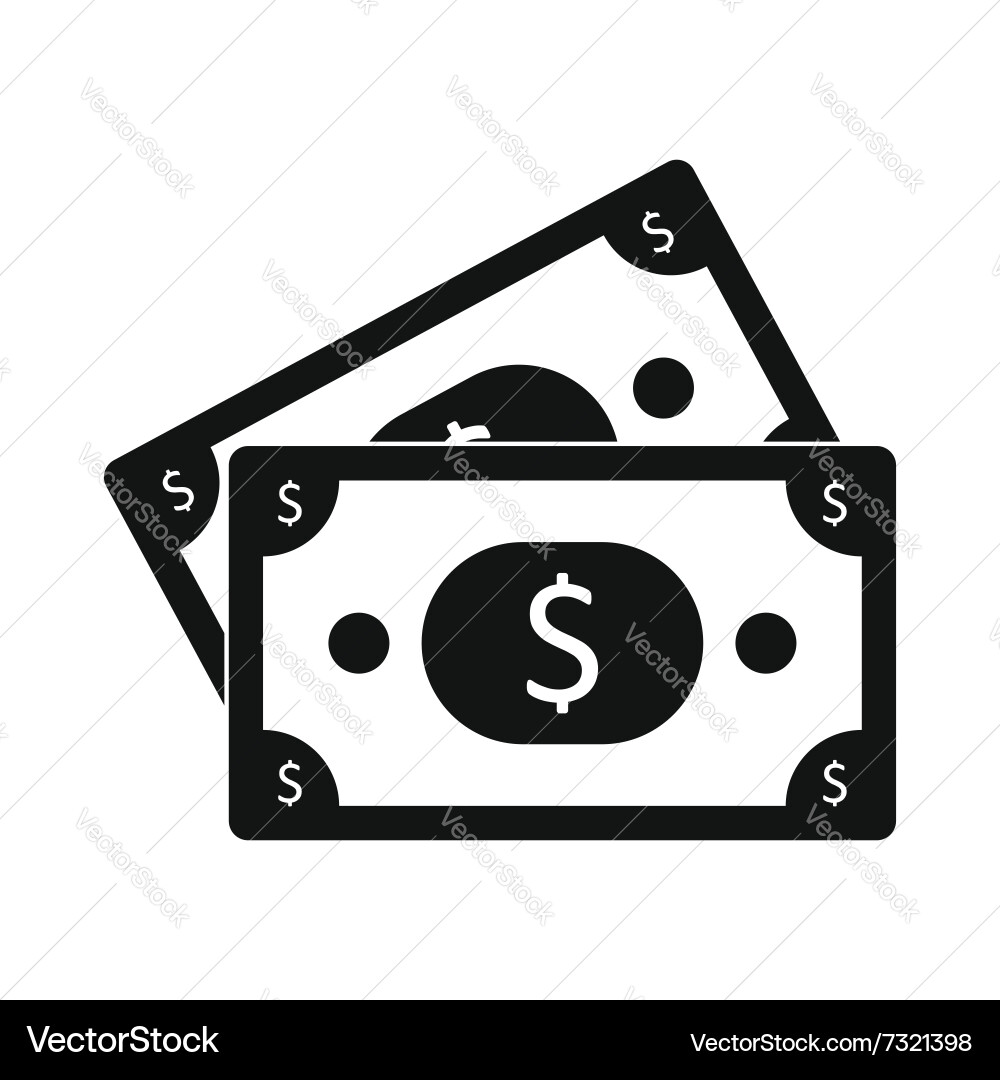 Dollar banknotes icon Royalty Free Vector Image