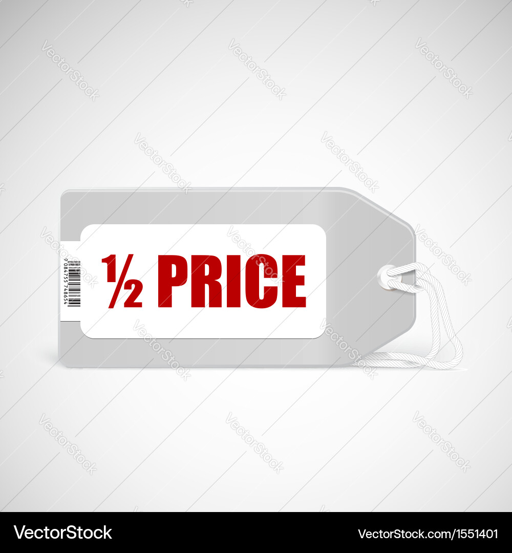 Blank price tag isolated on white Royalty Free Vector Image