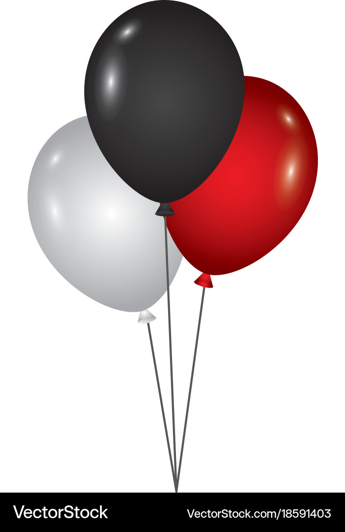 Three balloons inflatable party decoration Vector Image
