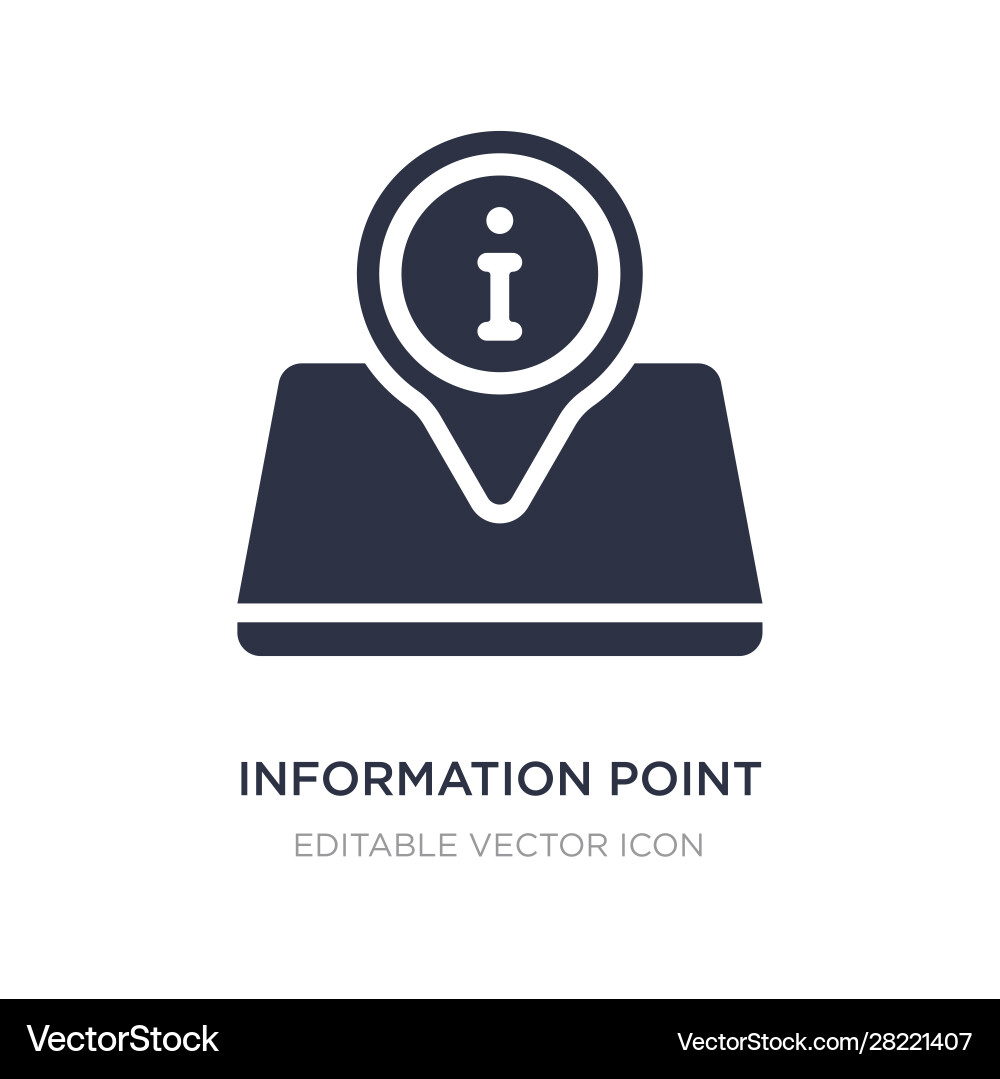 Information point icon on white background simple Vector Image