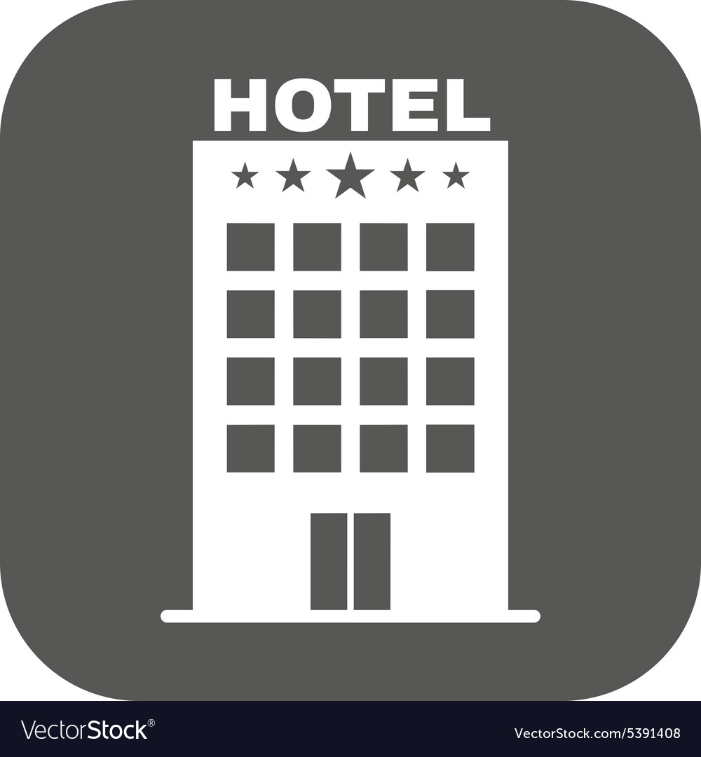 The Hotel icon Travel symbol Flat Royalty Free Vector Image