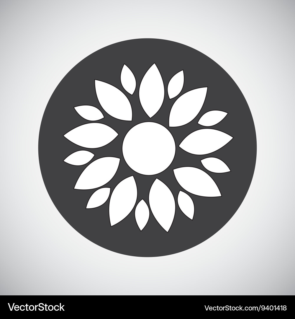 Flower garden icon colorful Royalty Free Vector Image