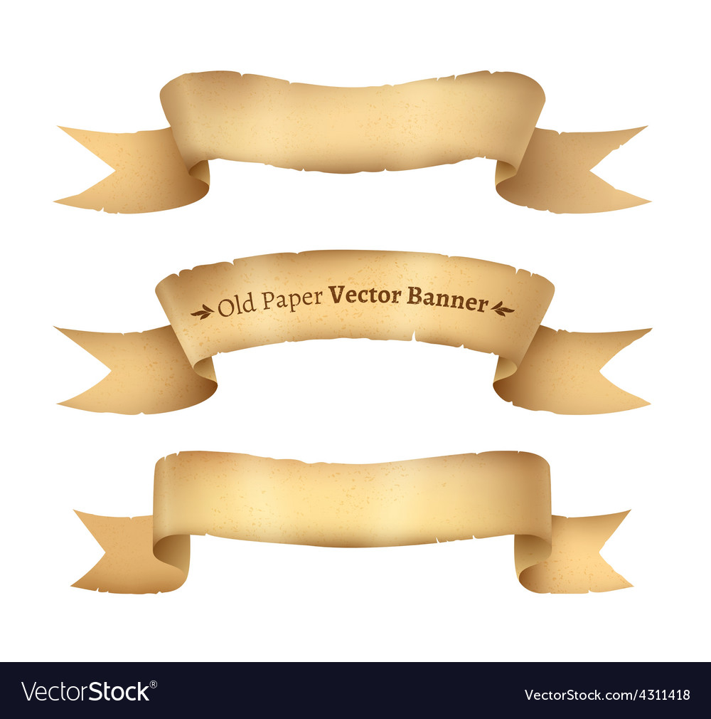 Vintage paper ribbon banners Royalty Free Vector Image Vintage paper ribbon banners Royalty Free Vector Image