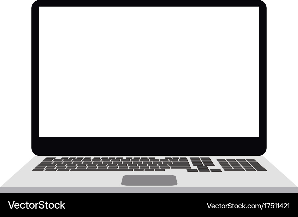 Laptop with blank screen icon image Royalty Free Vector
