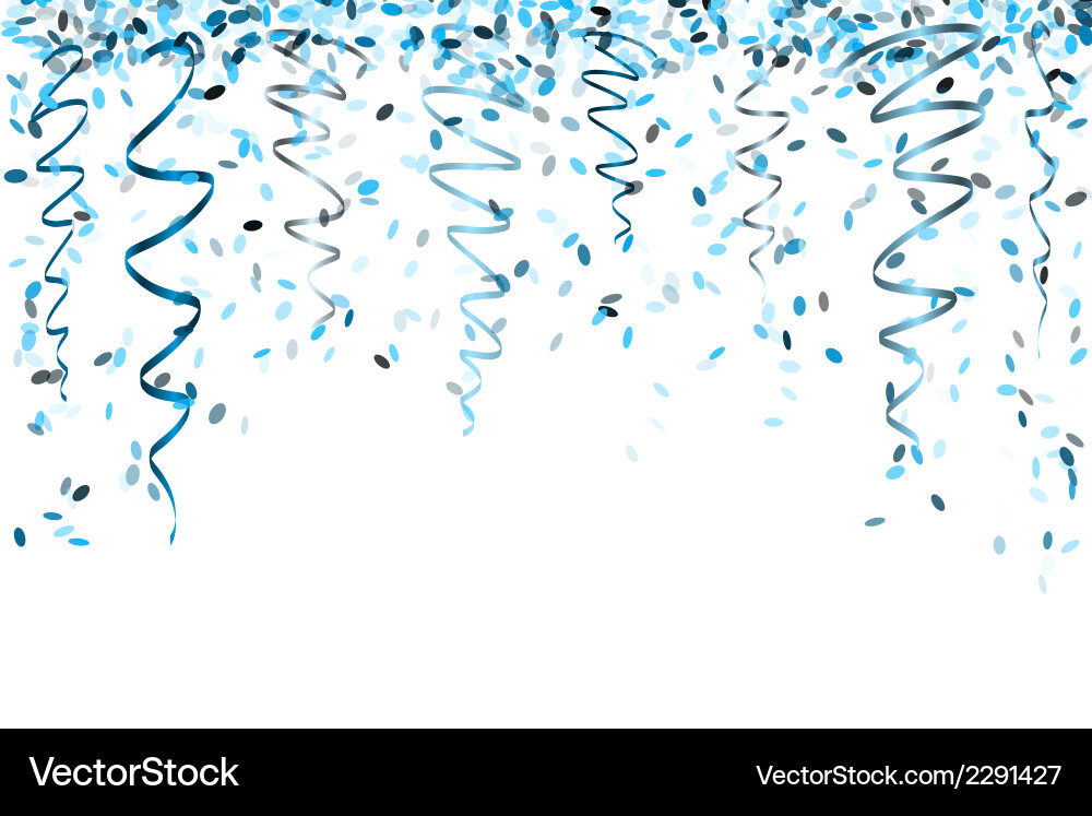 Falling blue confetti Royalty Free Vector Image