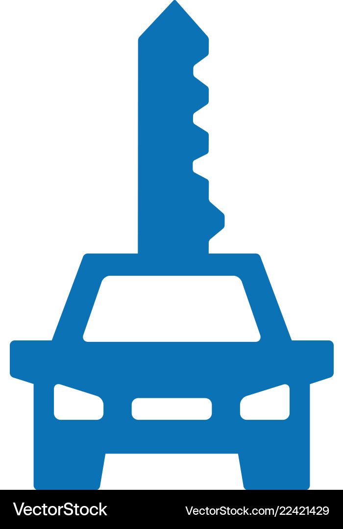 Key car logo combination vehicle symbol Royalty Free Vector