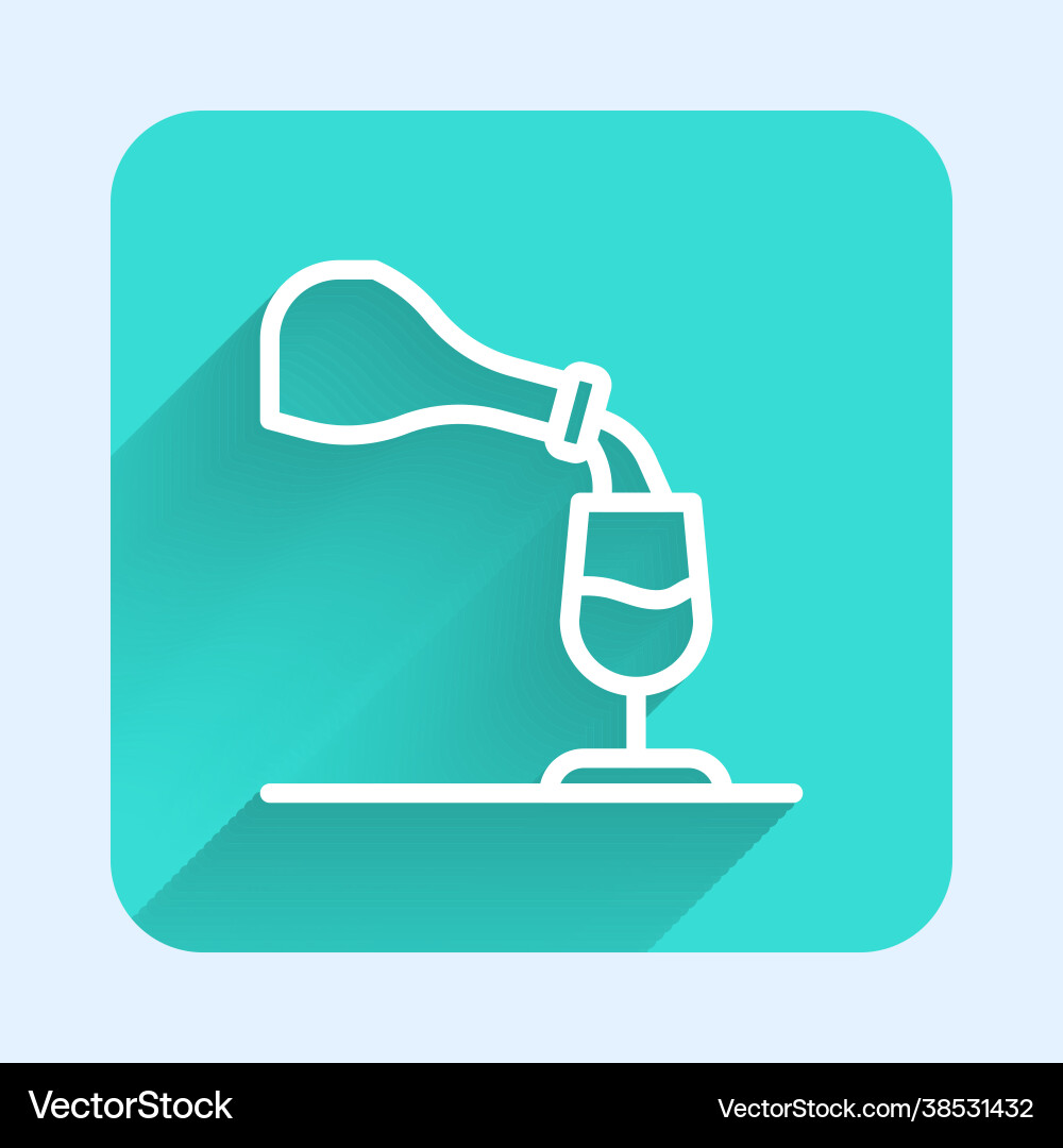 White line wine tasting degustation icon isolated Vector Image