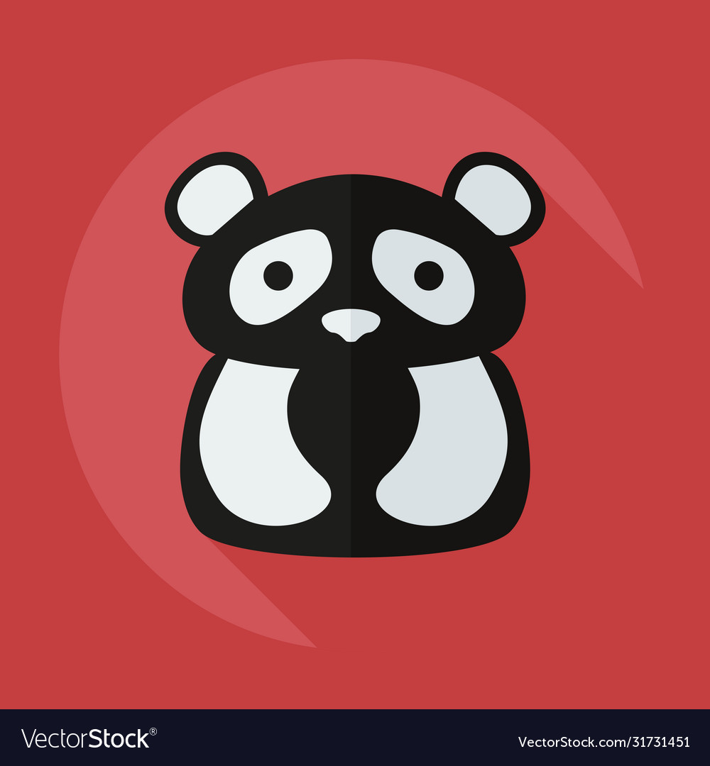 Flat modern design with shadow icons pandas Vector Image
