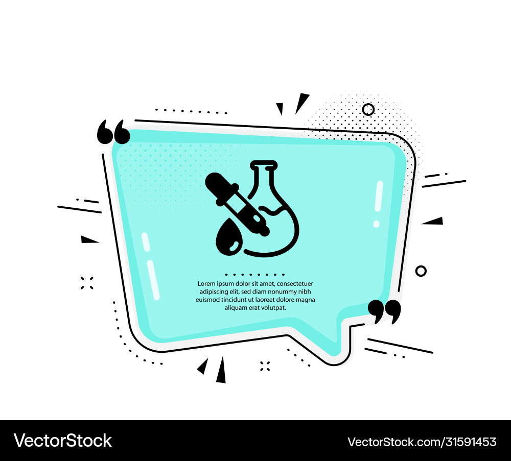 Chemistry experiment icon laboratory flask sign Vector Image
