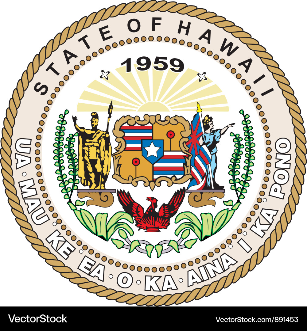 Hawaii seal Royalty Free Vector Image - VectorStock