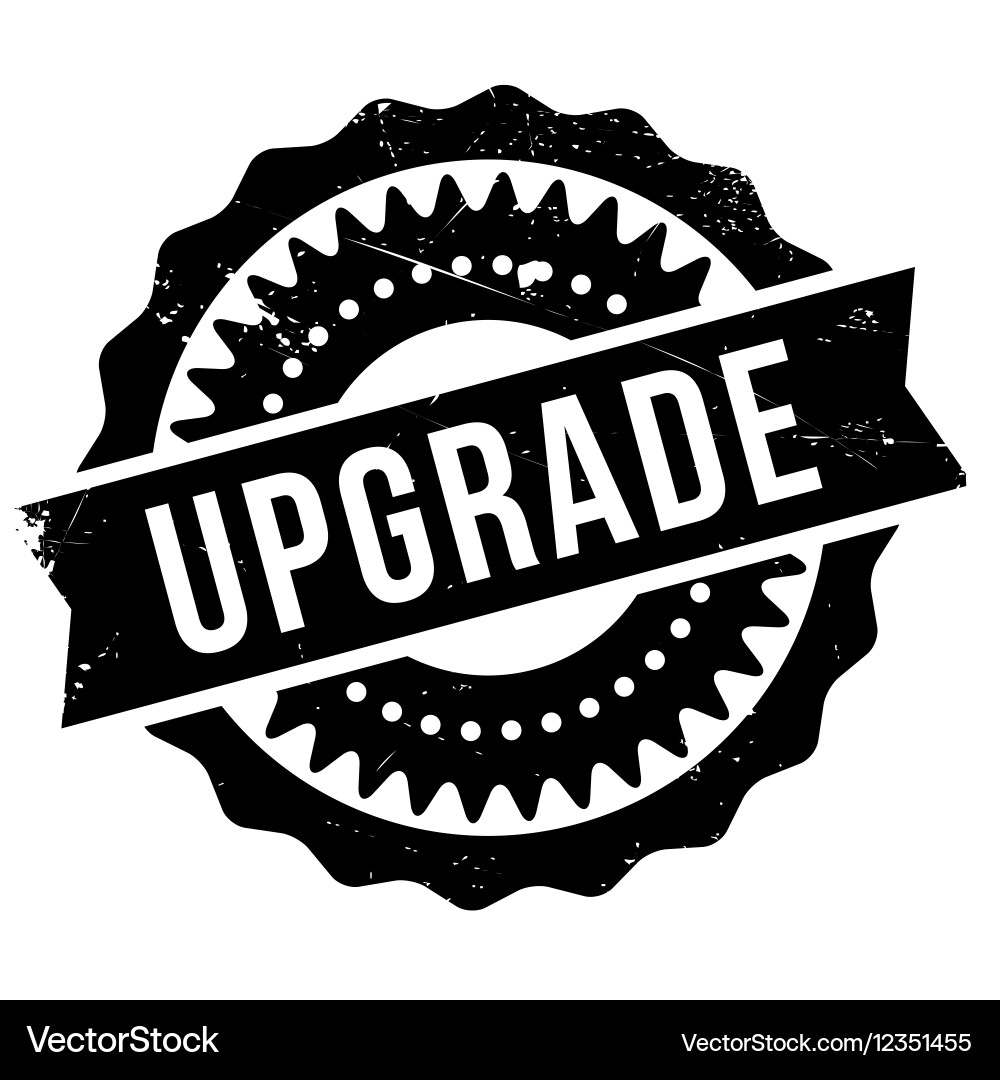 Upgrade stamp rubber grunge Royalty Free Vector Image