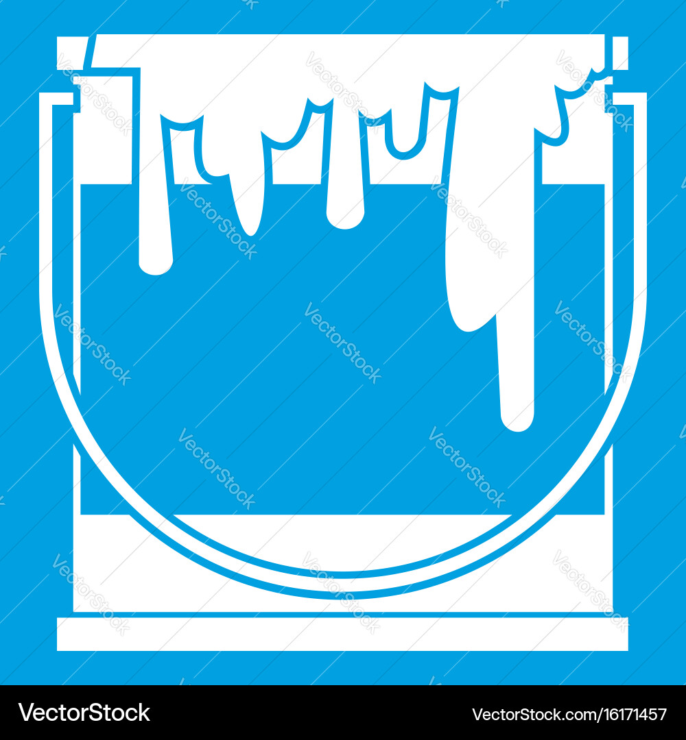 Paint can icon white Royalty Free Vector Image