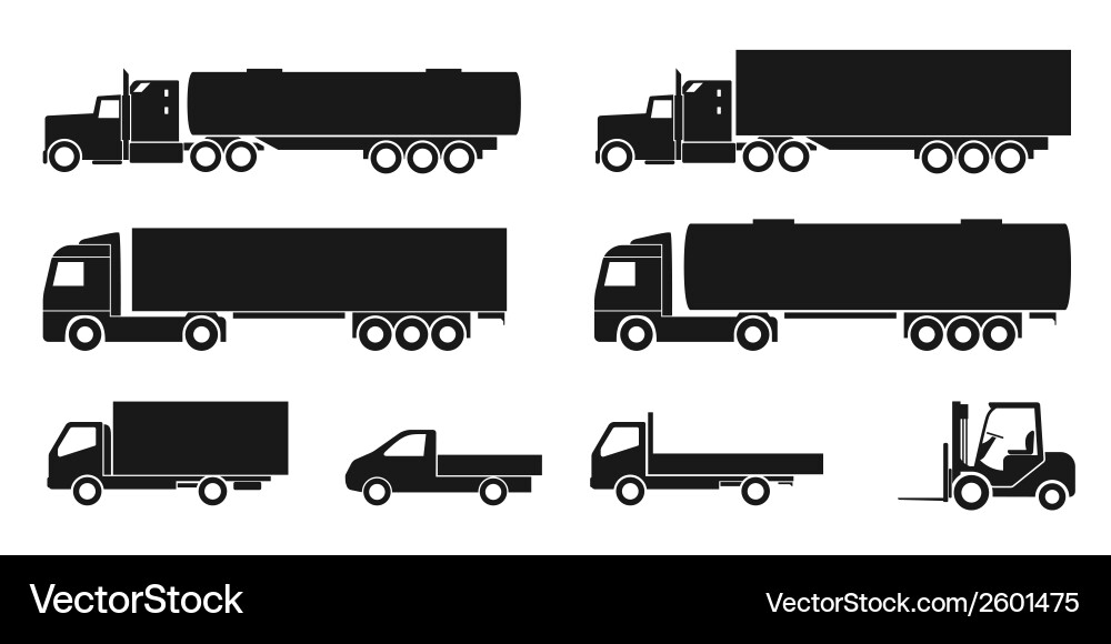 Truck icons Royalty Free Vector Image - VectorStock