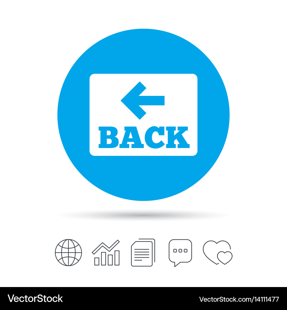 Arrow sign icon back button navigation symbol Vector Image