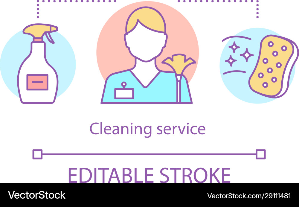 Cleaning service concept icon Royalty Free Vector Image