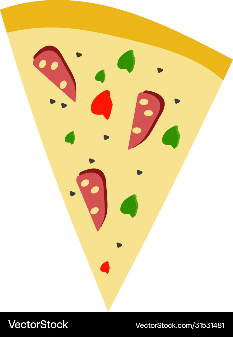 Pizza graphic design template isolated Royalty Free Vector