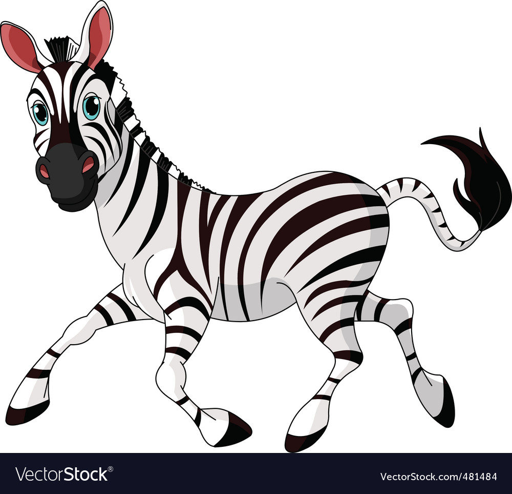Cartoon zebra Royalty Free Vector Image - VectorStock