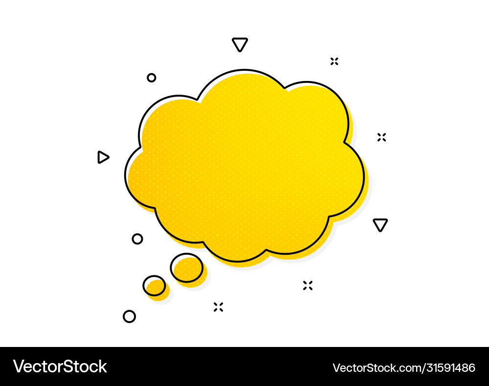 Comic speech bubble icon chat sign Royalty Free Vector Image