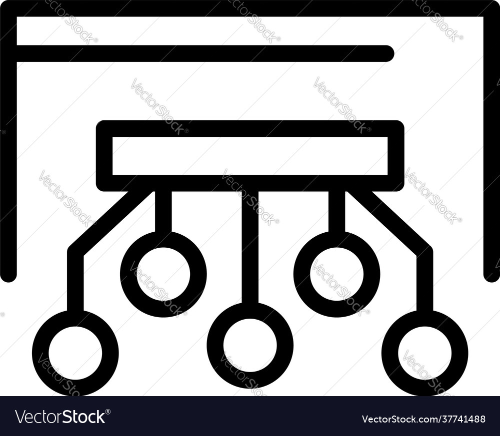 Api develop icon outline style Royalty Free Vector Image