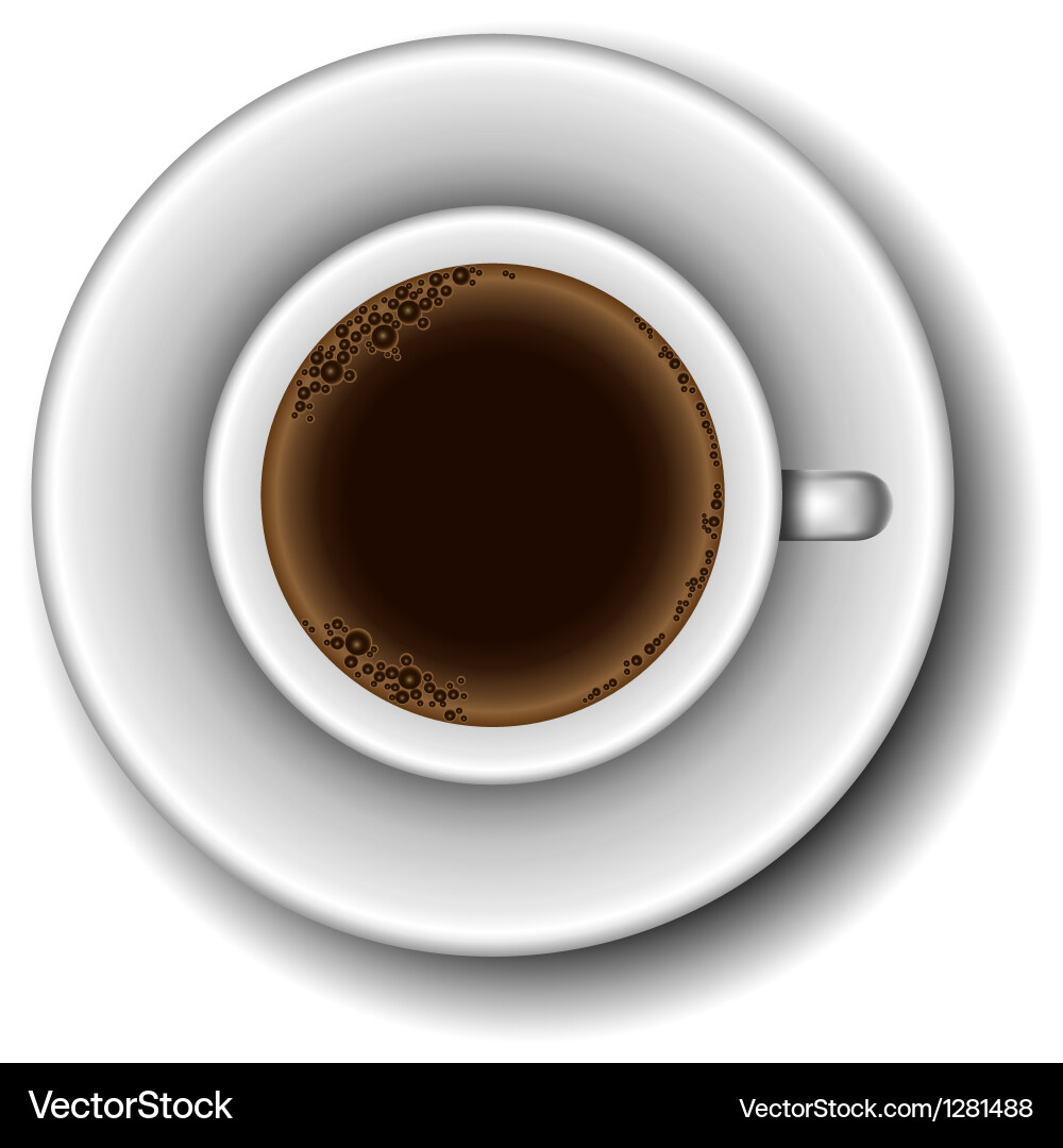 Coffee cup from above Royalty Free Vector Image