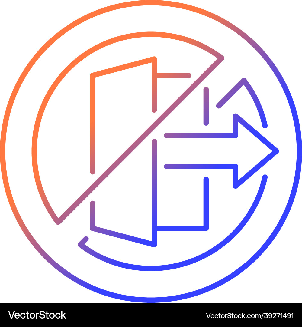 Do not use outdoors gradient linear manual label Vector Image