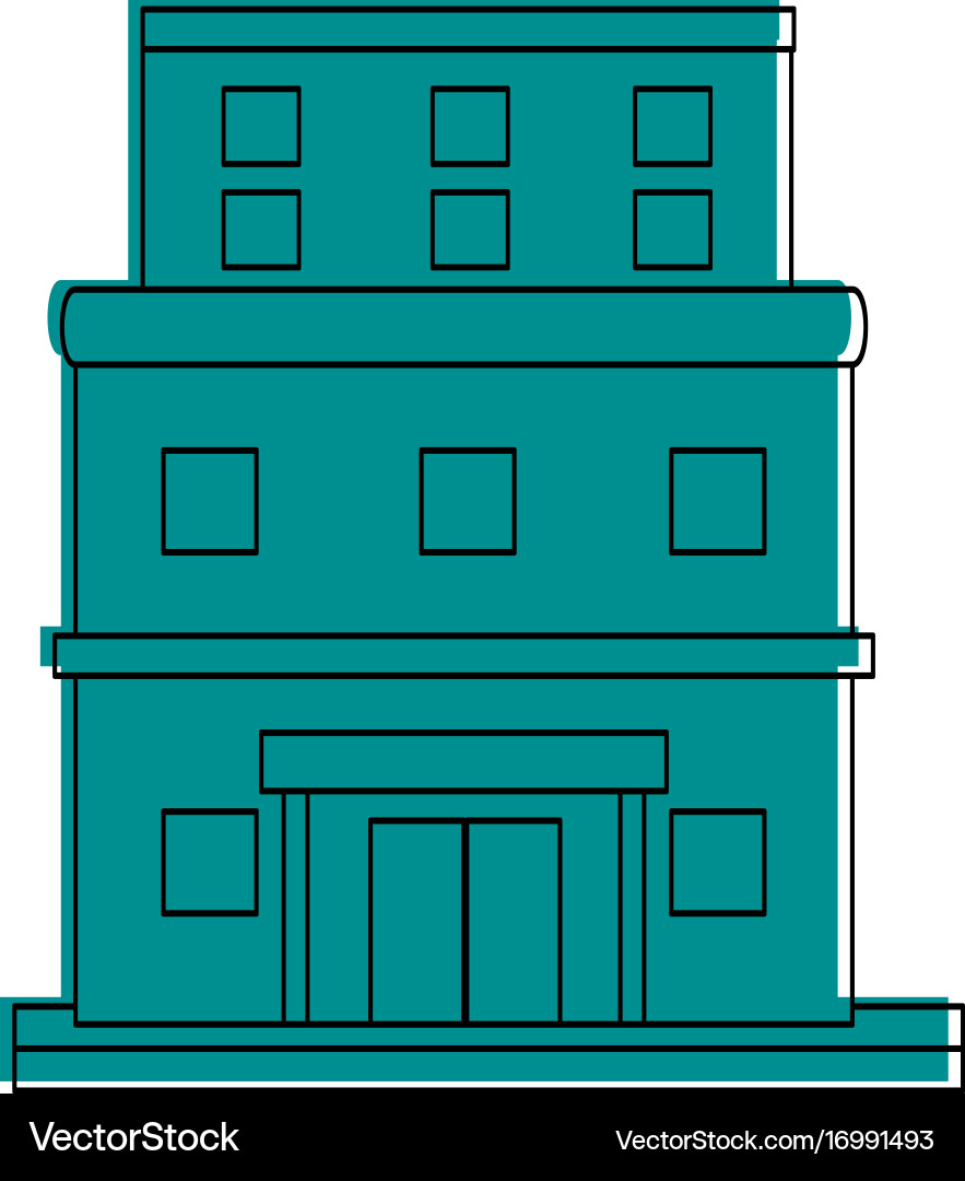 Big city building icon image Royalty Free Vector Image