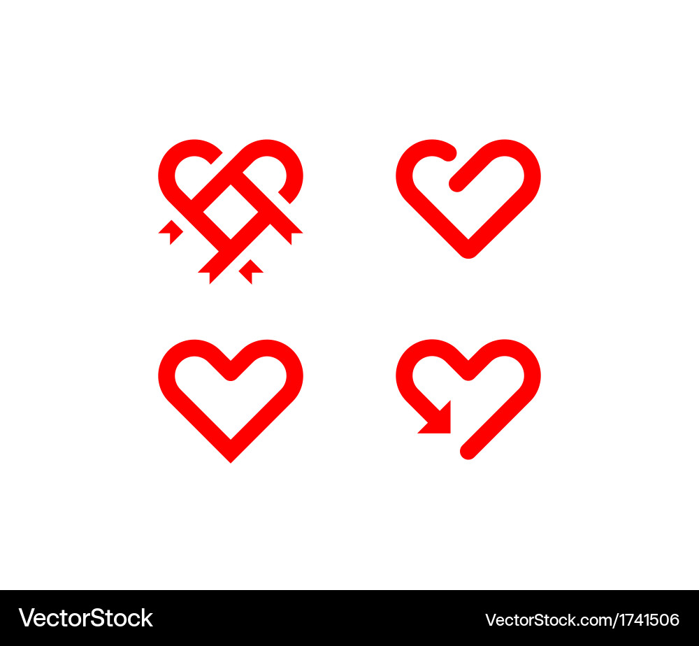 Heart line symbol Royalty Free Vector Image - VectorStock