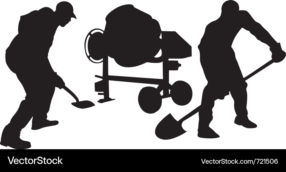 Worker silhouettes Royalty Free Vector Image - VectorStock