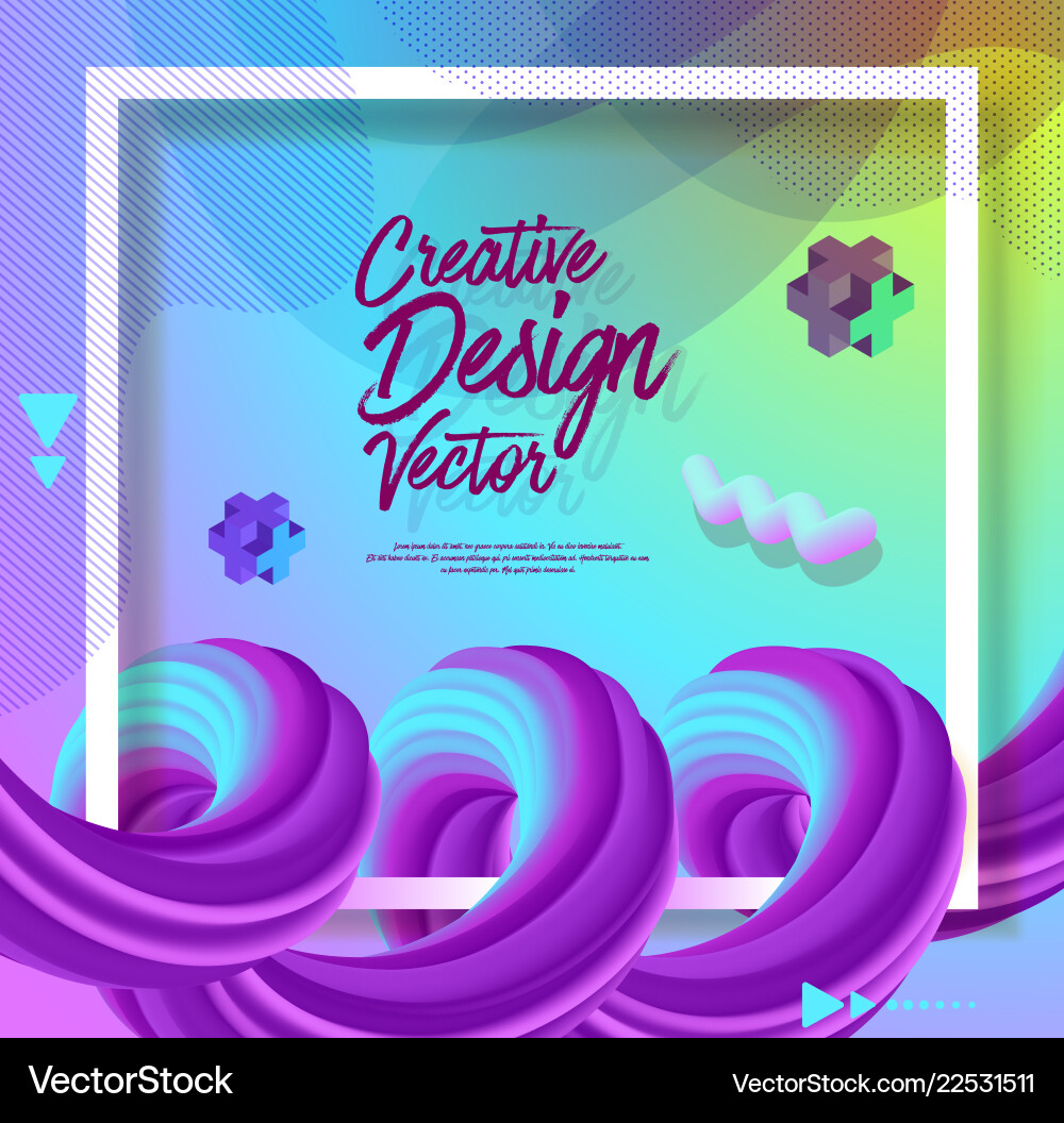 Creative 3d flow poster design abstract background