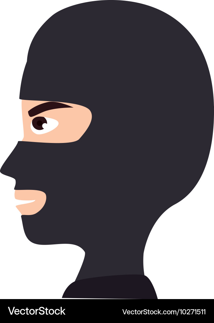 Mask thief robber Royalty Free Vector Image - VectorStock