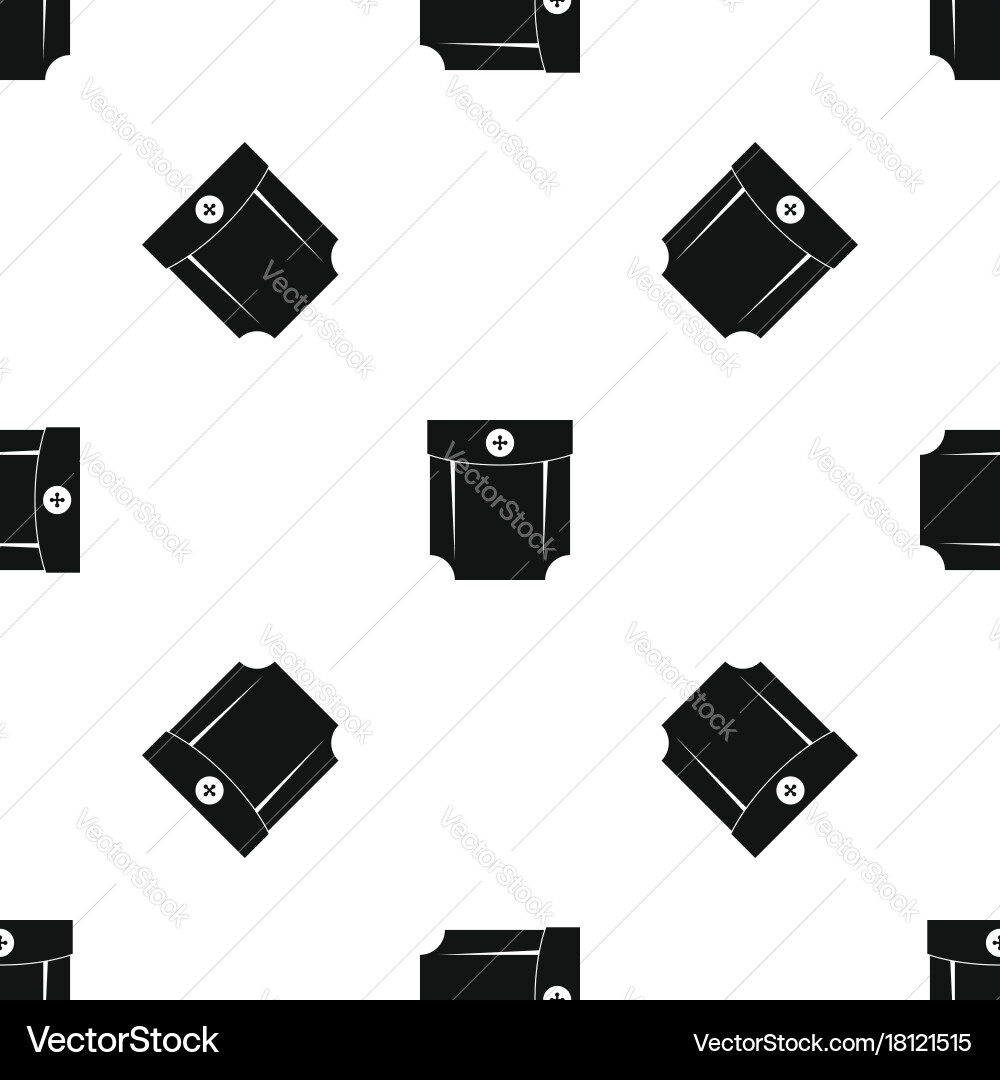 Pocket design pattern seamless black Royalty Free Vector