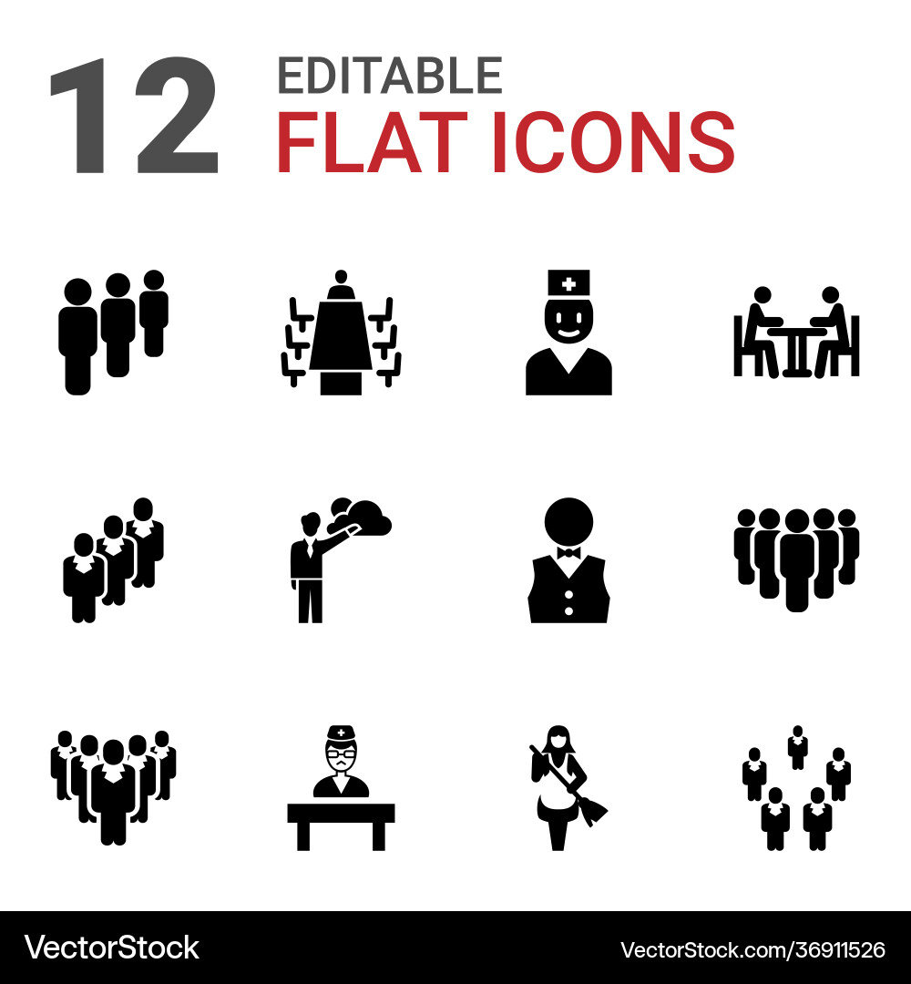 Staff icons Royalty Free Vector Image - VectorStock