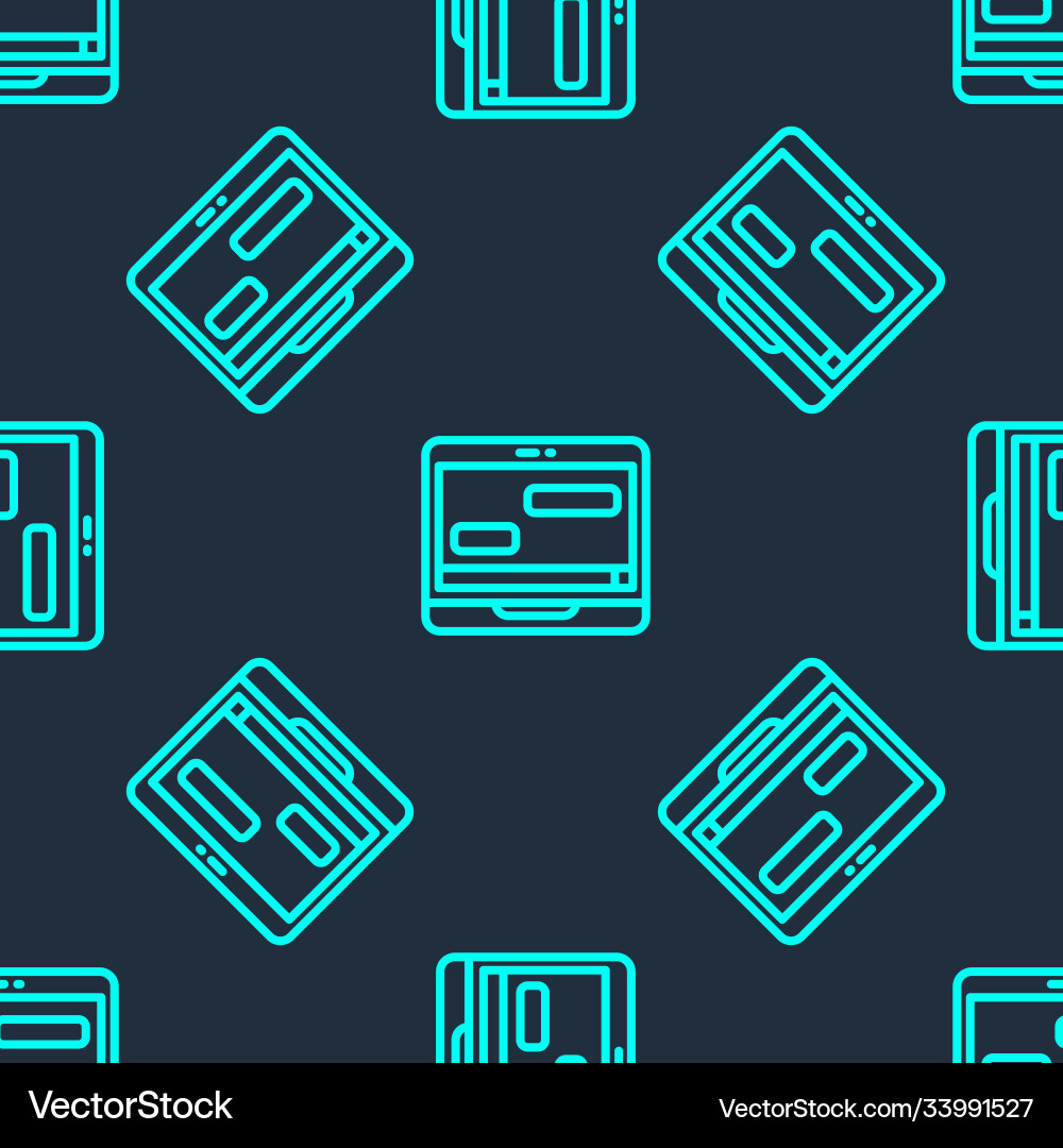 Green line new chat messages notification Vector Image