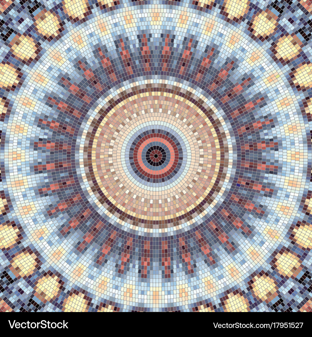 Seamless mosaic art pattern Royalty Free Vector Image