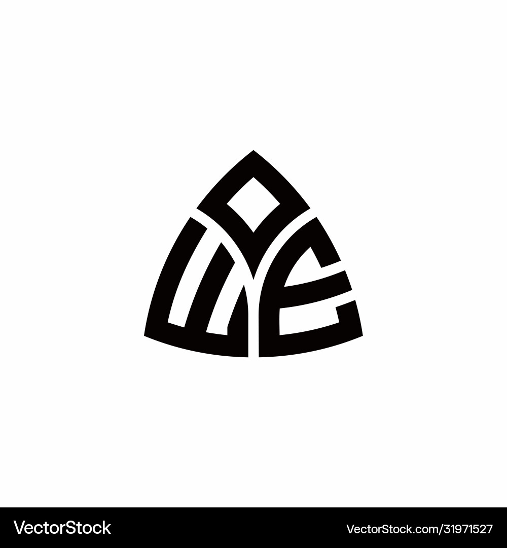 We monogram logo with modern triangle style Vector Image