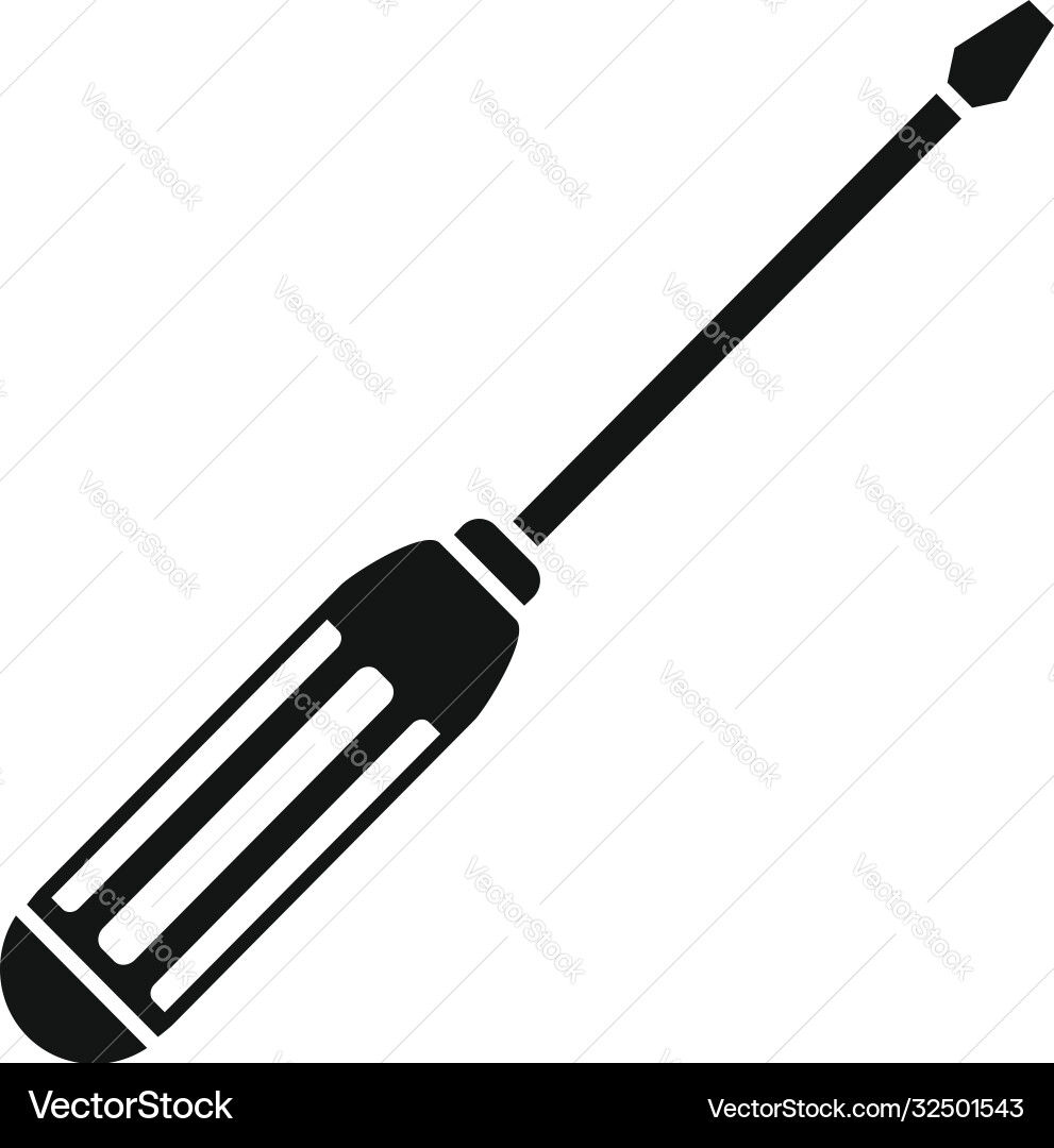 Screwdriver icon simple style Royalty Free Vector Image