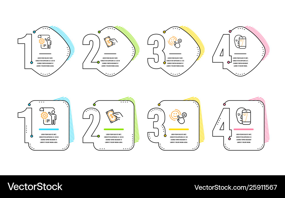 Pay money settings blueprint and customer Vector Image