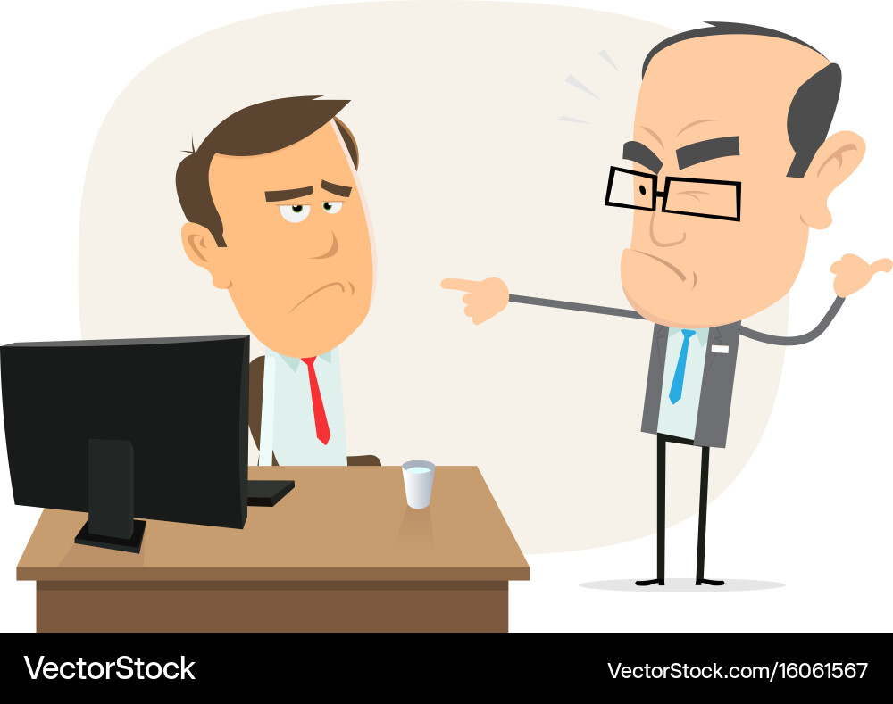 Stupid boss Royalty Free Vector Image - VectorStock