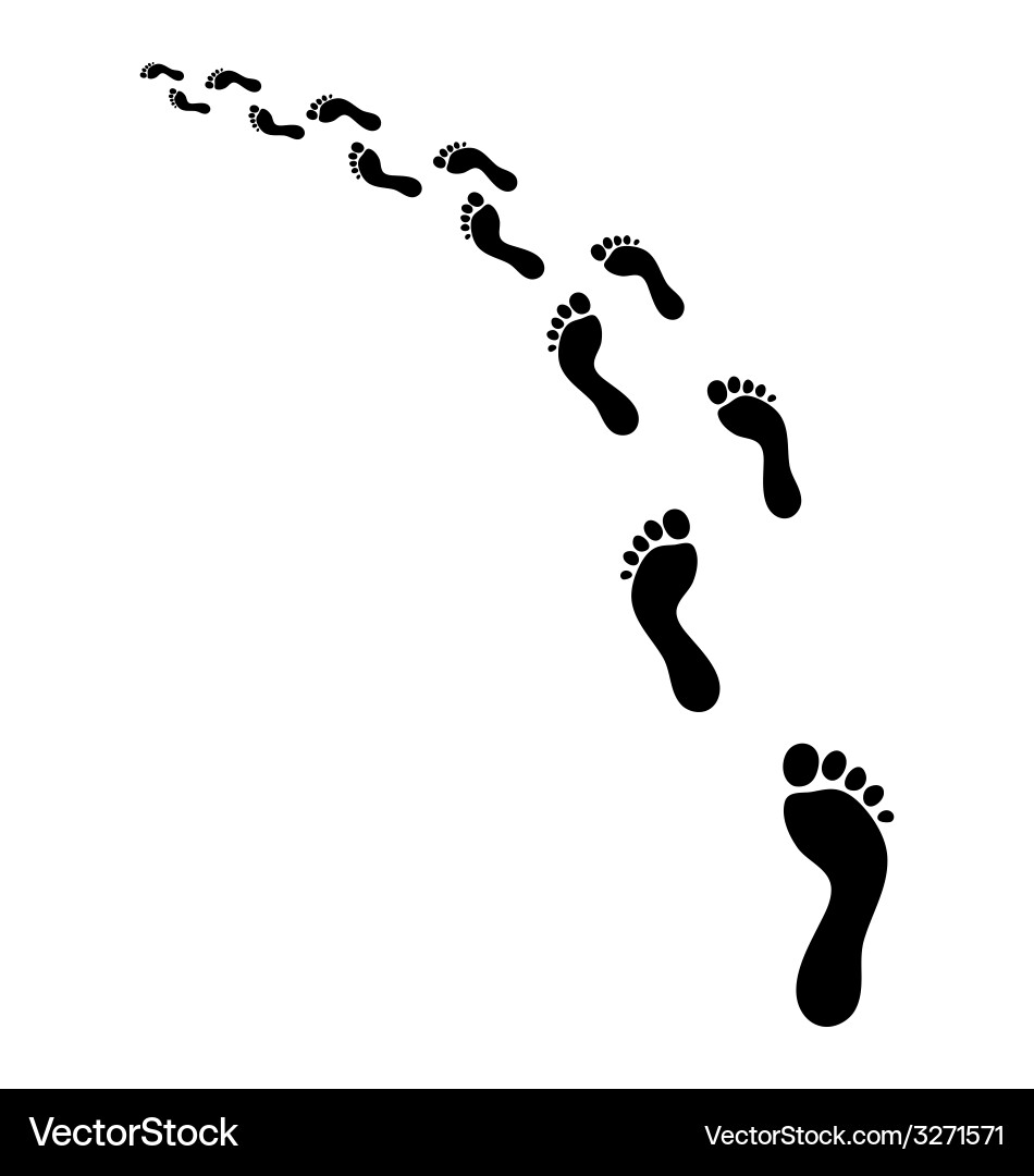 Footsteps Royalty Free Vector Image - VectorStock