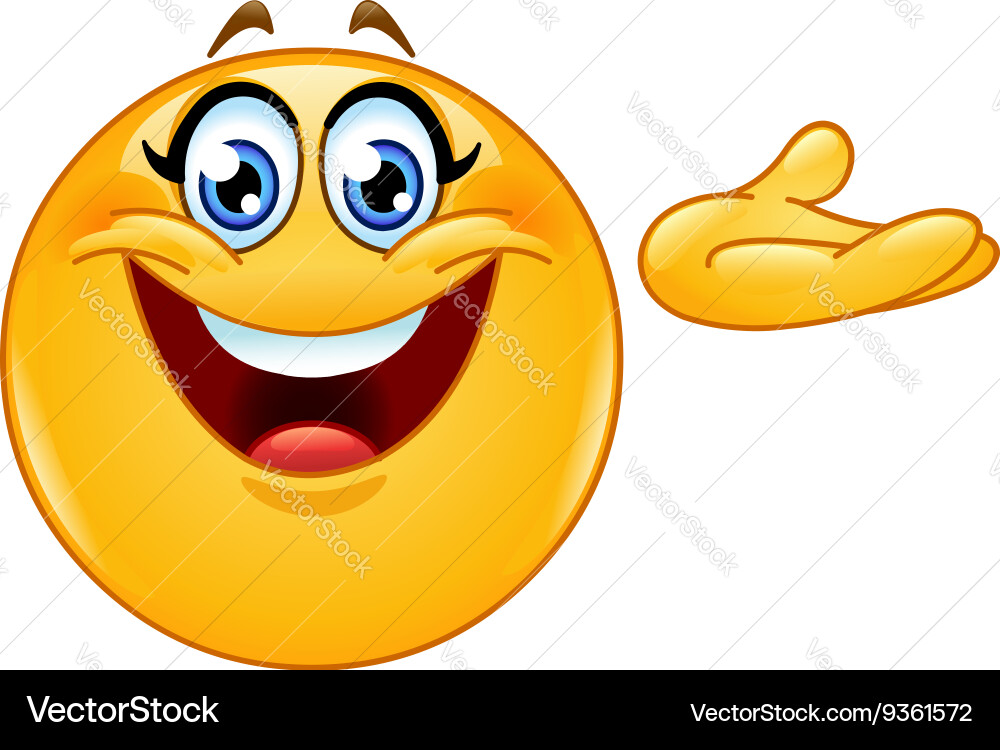 Information desk emoticon Royalty Free Vector Image