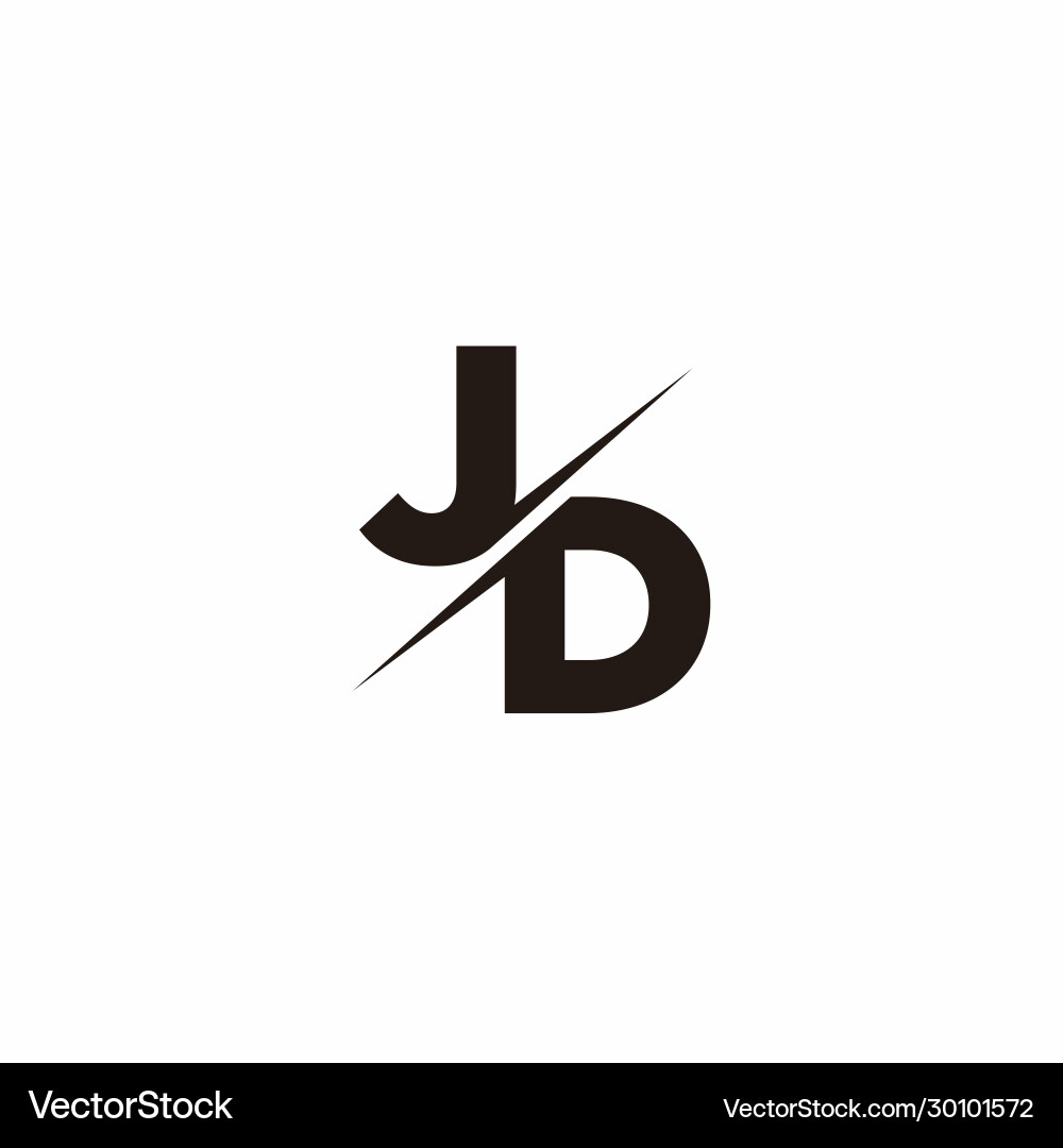 Logo monogram slash concept with modern designs Vector Image