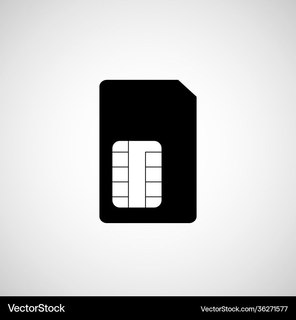 Sim card symbol on white background flat Vector Image