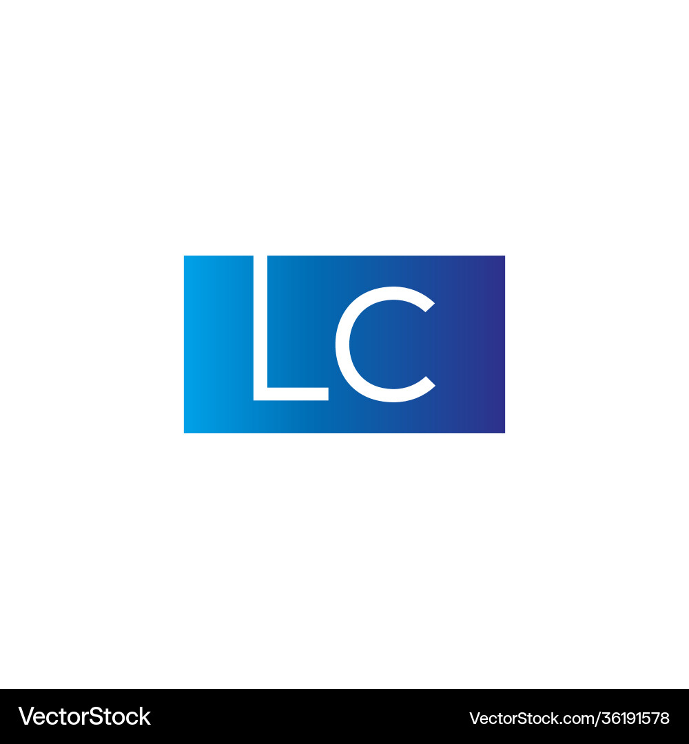 Creative initial letter lc square logo design Vector Image