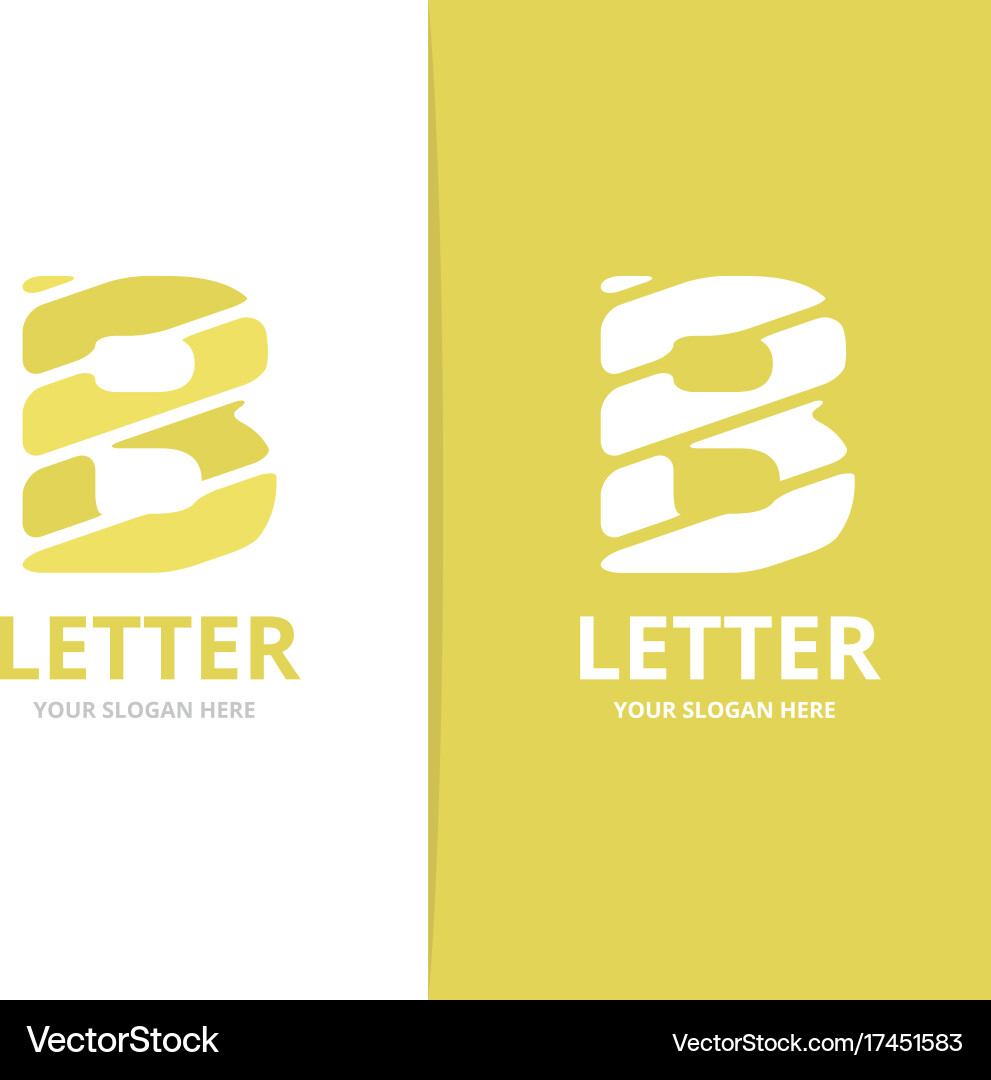 Unique letter b logo design template Royalty Free Vector