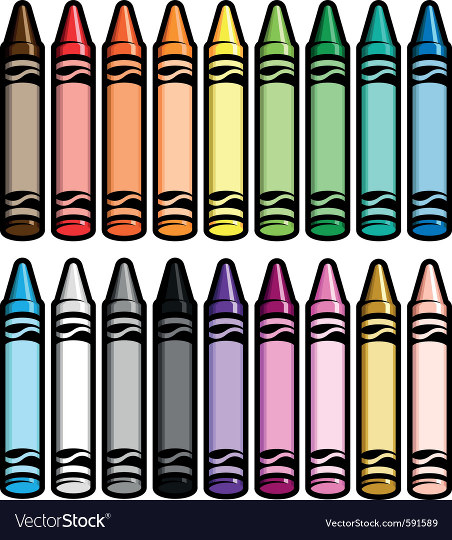 Crayons Royalty Free Vector Image - VectorStock