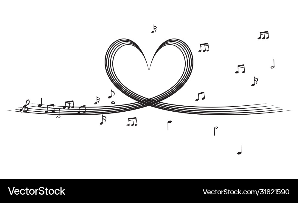 Doodle music notes pattern background abstract Vector Image