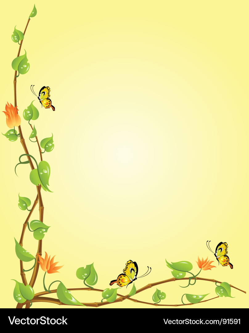 Butterfly boarder Royalty Free Vector Image - VectorStock