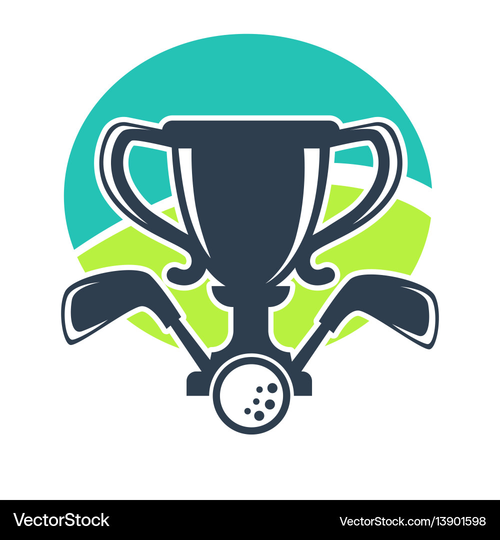 Golf club or tournament award cup icon Royalty Free Vector Image ...
