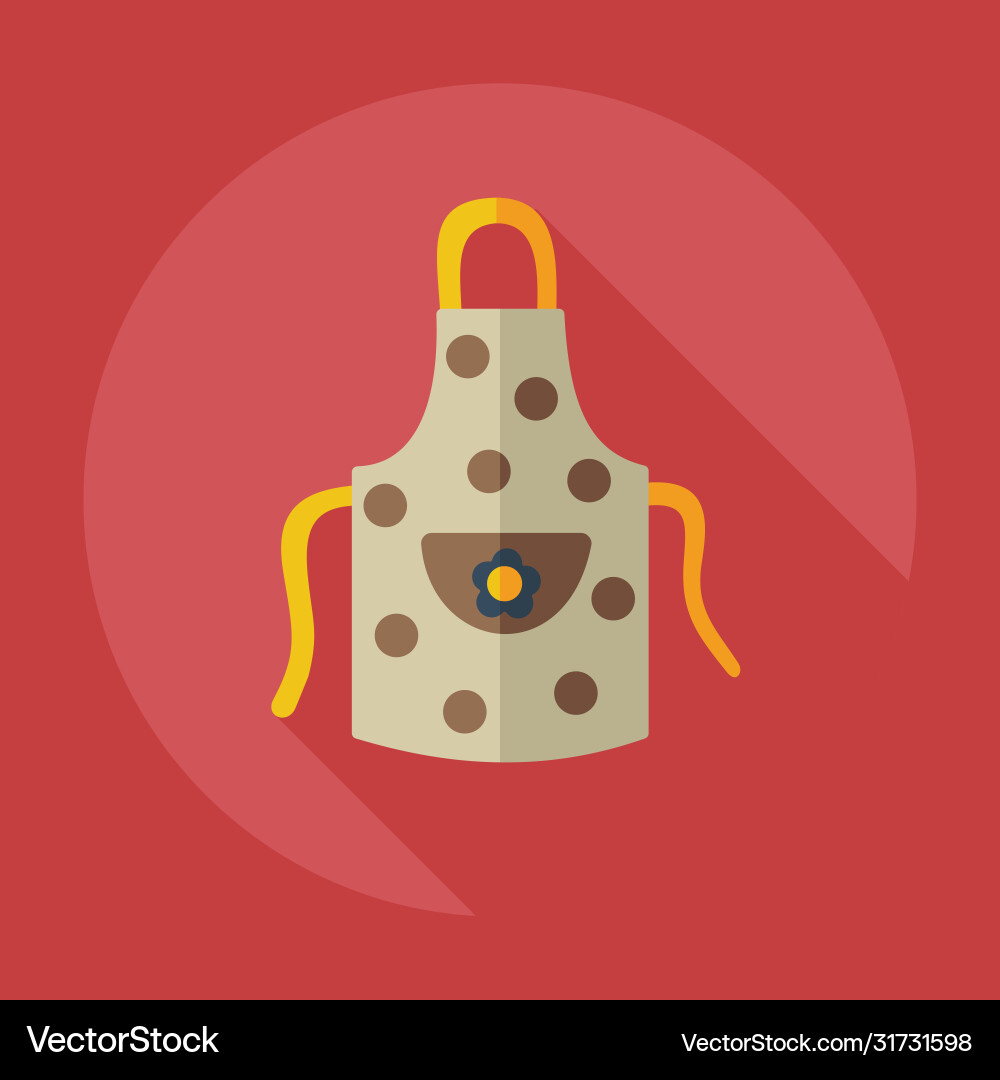 Flat modern design with shadow icons apron Vector Image