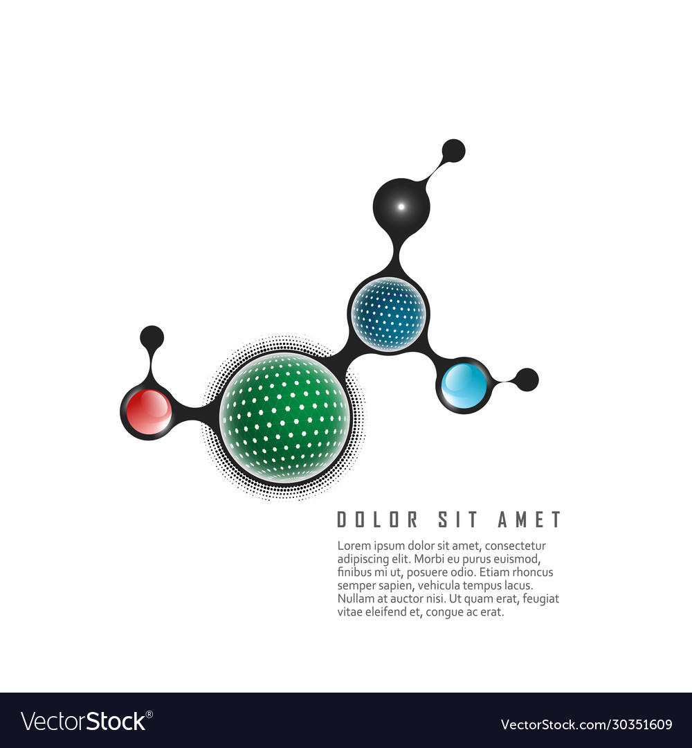 Abstract molecule template Royalty Free Vector Image